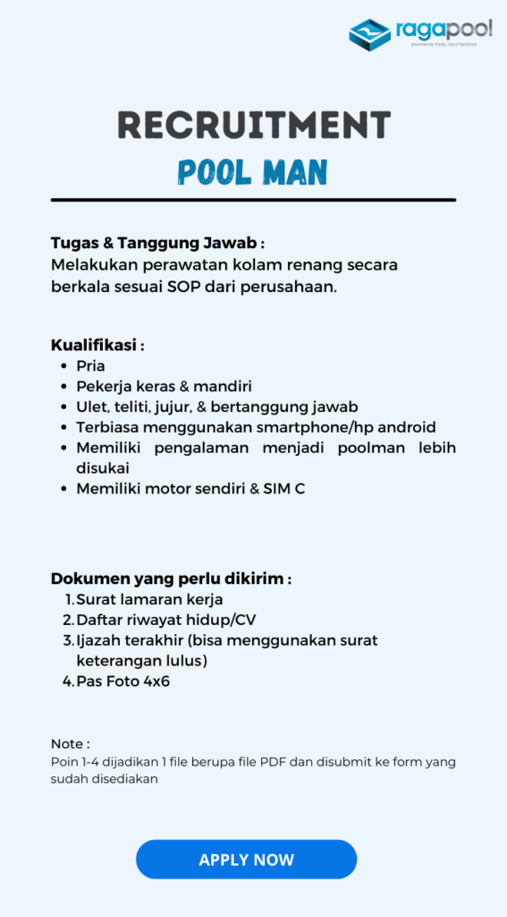 Lowongan Pekerjaan di CV Raga Pool Asia